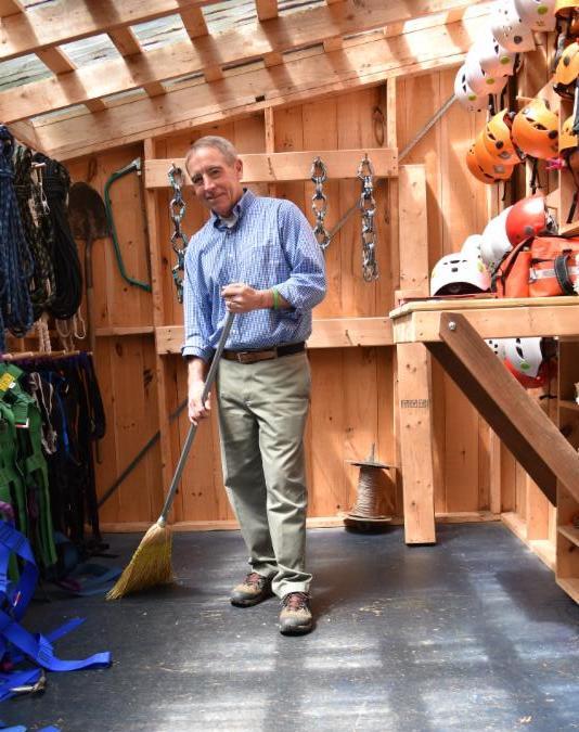 Sweeping the Sheds - High 5 Adventure Learning Center